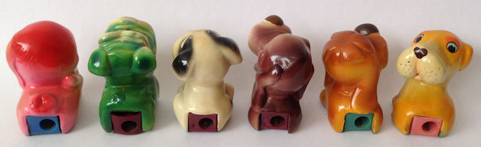 6 Different Dogs on a Chair ceramic pencil sharpeners